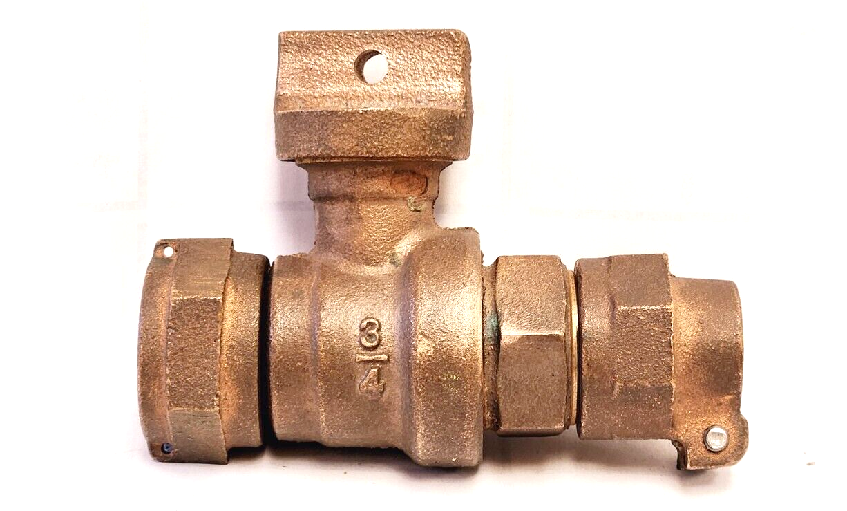 FORD 3/4" BRASS COMPRESSION BALL VALVE CURB STOP (NEW) | eBay
