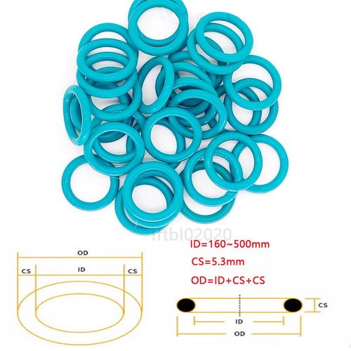 Metric O Ring FKM Rubber 5.3mm Cross Section 160mm - 500mm ID O-Rings ...