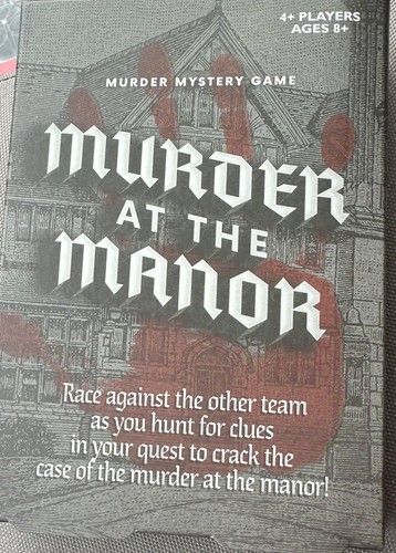 Murder at the Manor Murder Mystery Game Four Plus Players Ages Eight ...