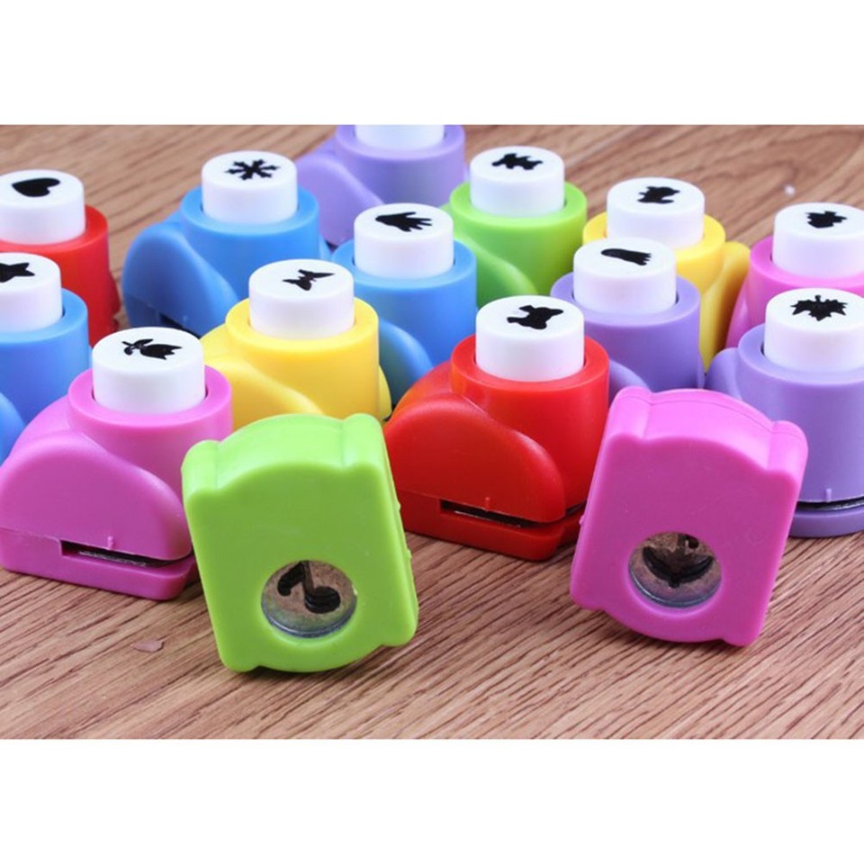 10 Pcs Kids Manual Mini Paper Punch Embossed Craft Tools for ...