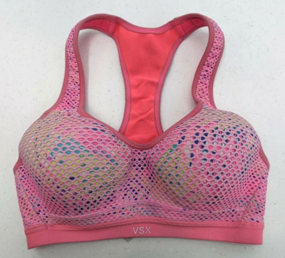 Victoria's Secret VSX SPORT Sports Bra Women’s 32B Pink Floral Max ...