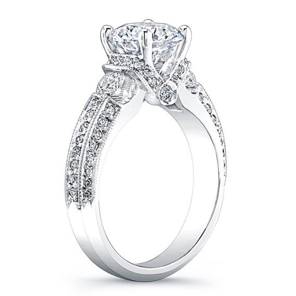 Round 1.50 Carat Solid 950 Platinum GIA IGI Certified Real Diamond ...