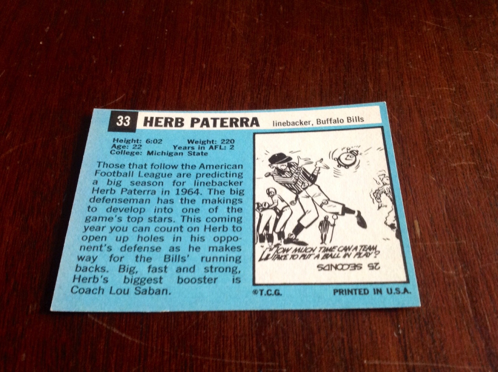 1964 Topps - Herb Paterra #33 (RC) for sale online | eBay