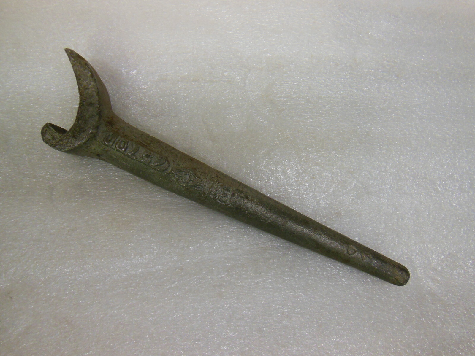 old Spanner / Spud Combo Wrench - 11 1/2" long & heavy duty 2.14 lbs ...