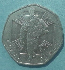 2006 50P COIN RARE HEROIC ACT MAN 60 YEARS SINCE END OF WW2 FIFTY PENCE ...
