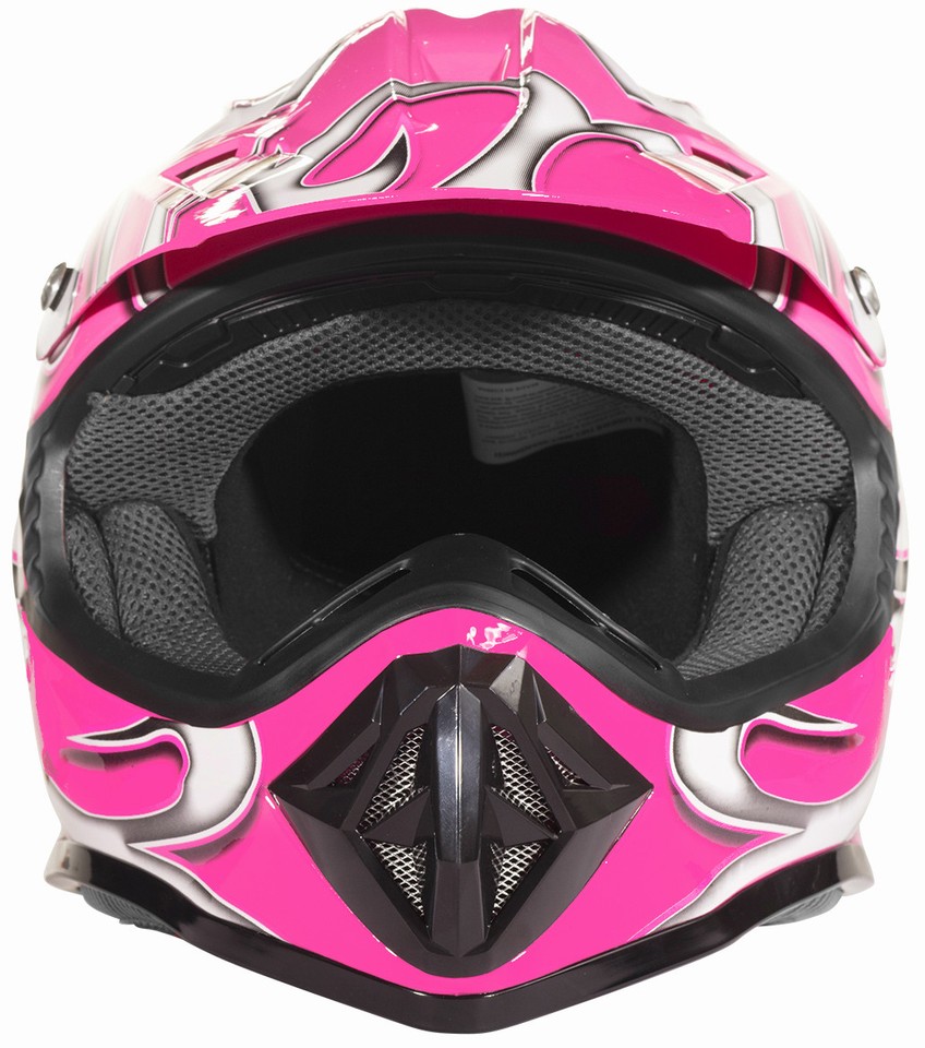 New Youth Pink Motocross Helmet Pink Black ATV Goggles Combo DOT ATV ...