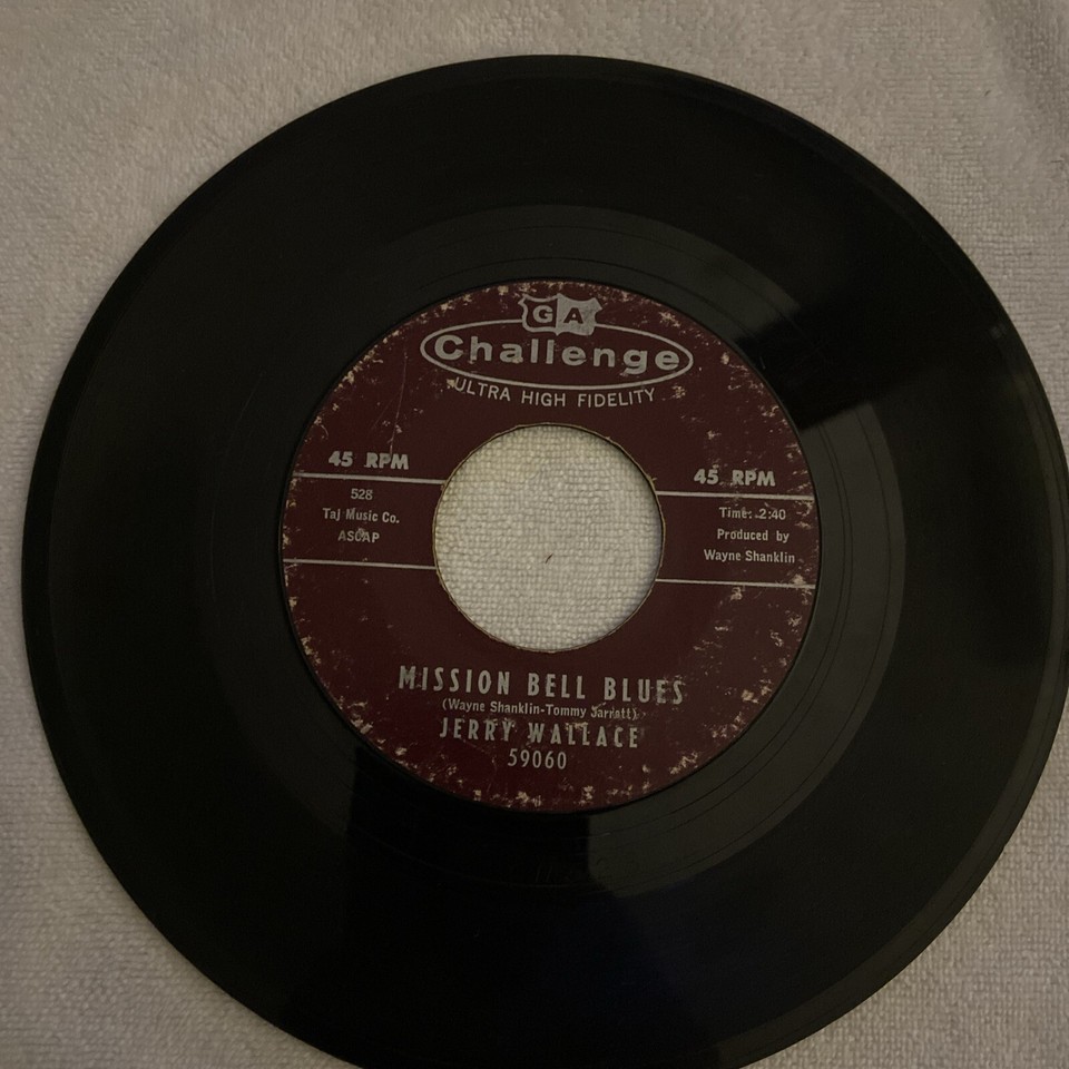 Jerry Wallace “Mission Bell Blues/ Little Coco Palm” 45RPM GA Challenge ...