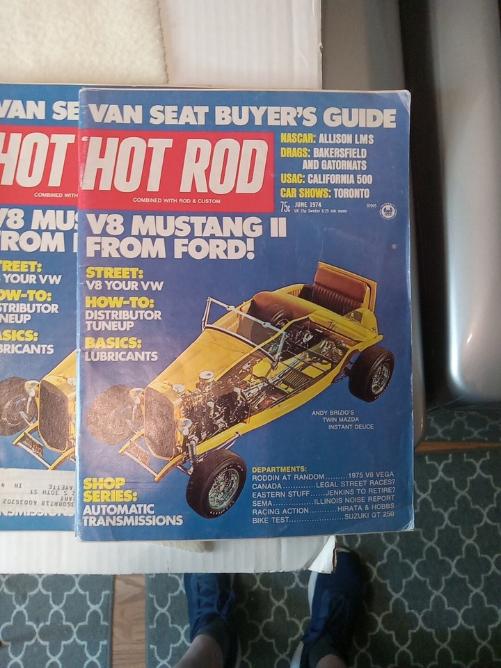 HOT ROD magazine LOT, 1974 Feb Feb Mar Jun Jun 1975 Jan May Jun , eight ...