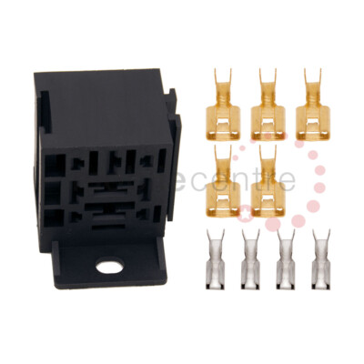 Relay Base interlocking holder with mounting bracket terminals for 4 ...