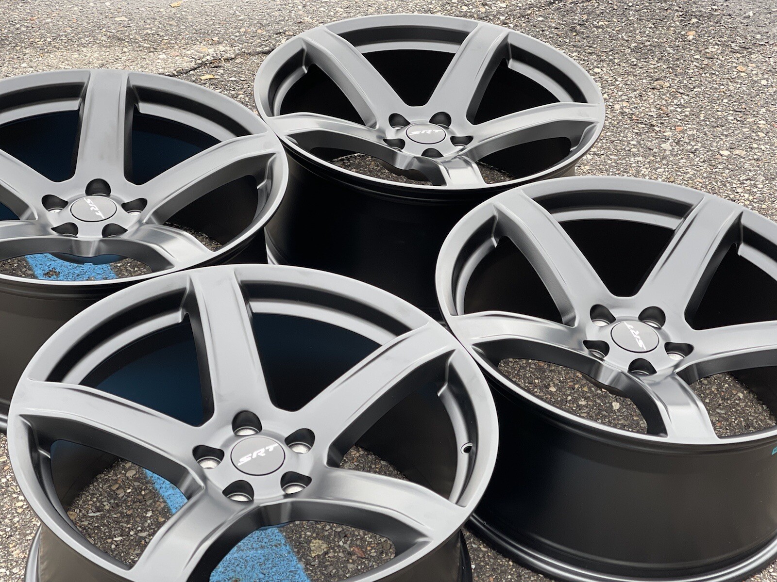 HELLCAT 5-SPOKE WHEELS 20” DODGE CHARGER CHALLENGER 20x9.5 SCATPACK SRT ...