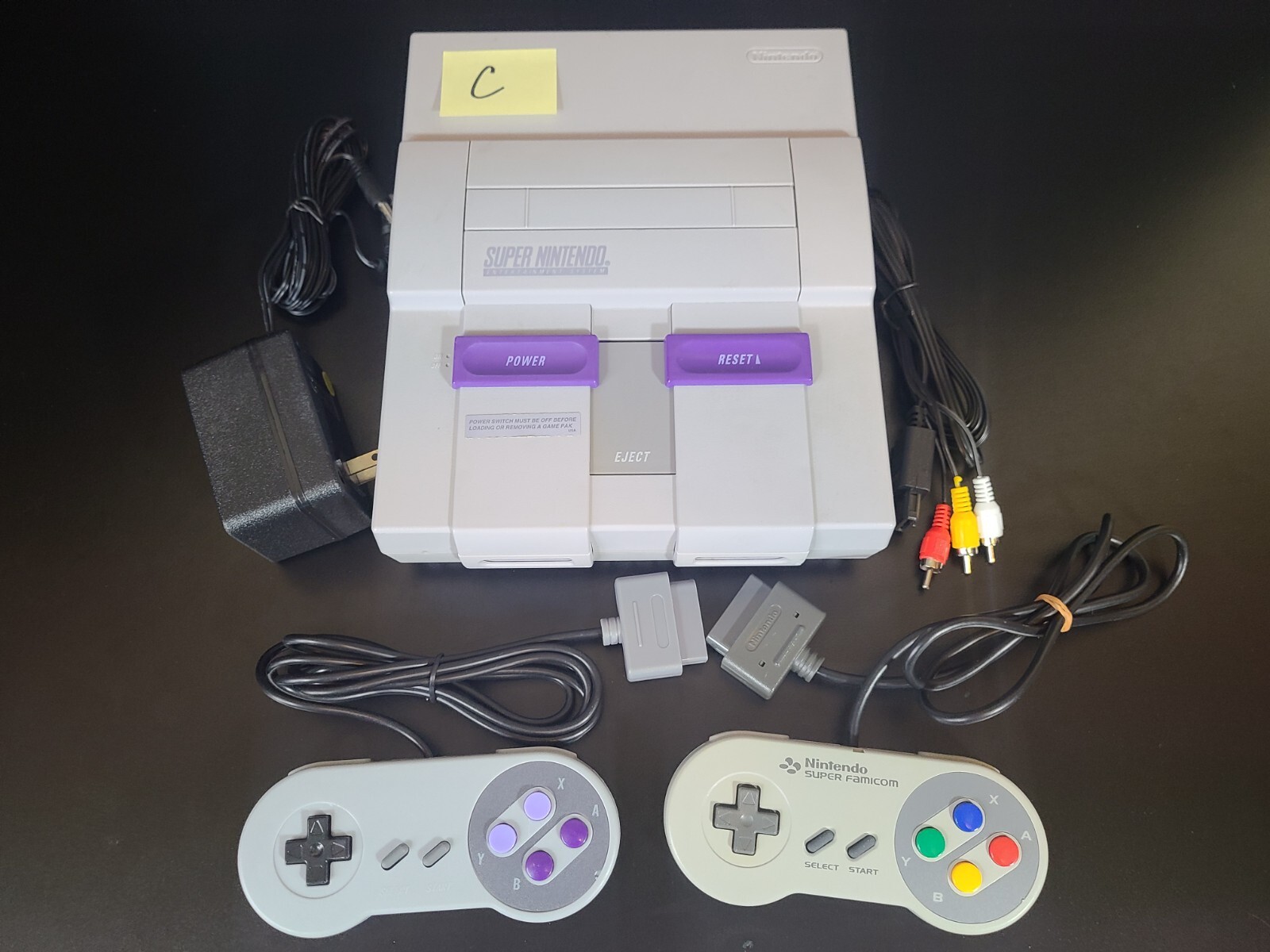 Super Nintendo SNES System Console With 1-2 Controllers, AC & A/V Cords ...