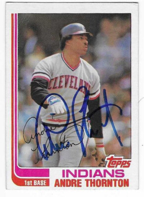 ANDRE THORNTON 1982 TOPPS AUTOGRAPHED SIGNED # 746 CLEVELAND INDIANS | eBay