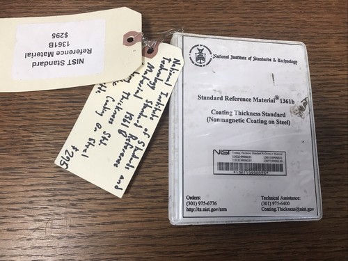 NIST Coating Thickness Standard Reference Material 1361b Nonmagnetic ...