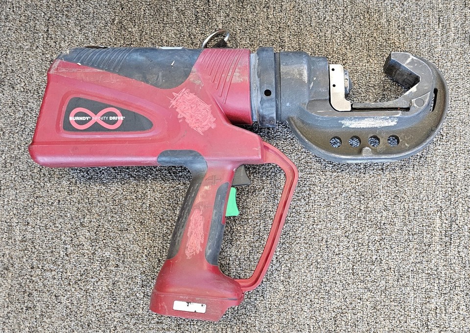 Used, Burndy PAT444SL5 Hydraulic battery operated crimper dieless ...