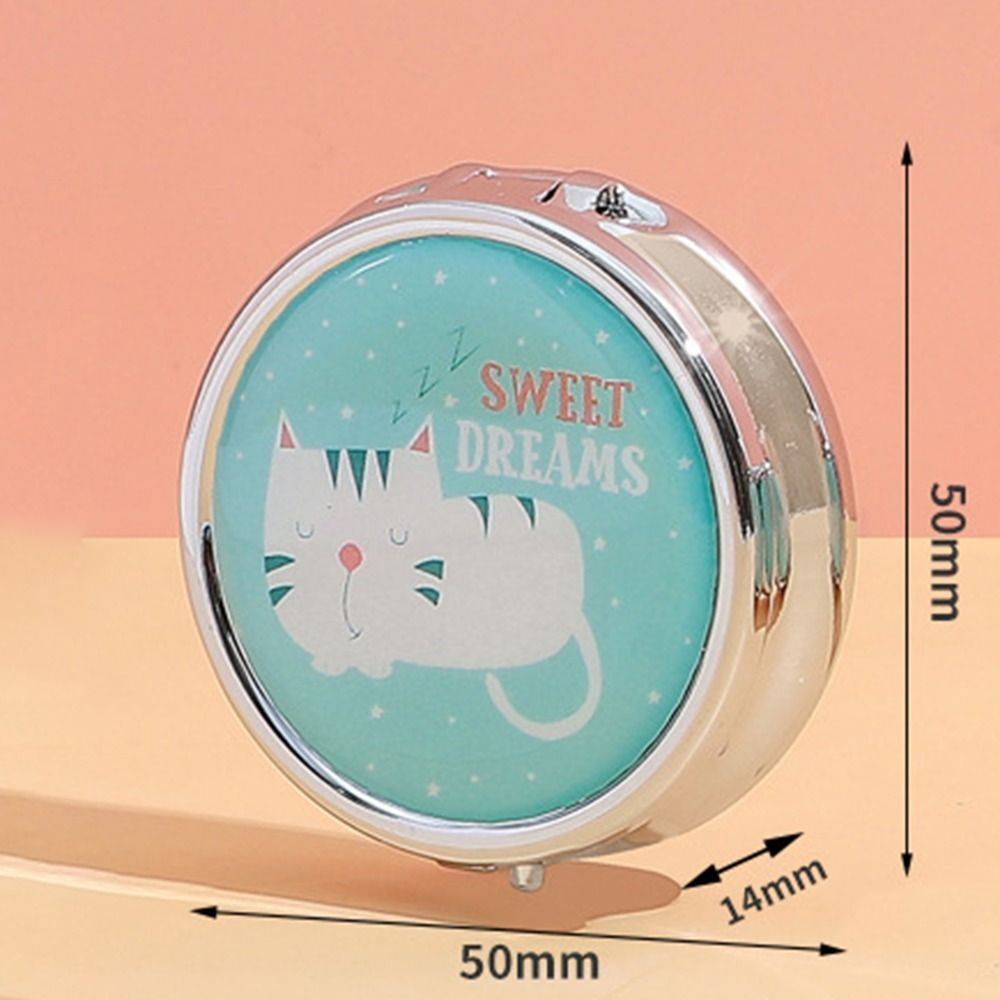 Stainless Steel Folding Pill Boxes Metal/Plastic Pill Bottle Drugs Box ...