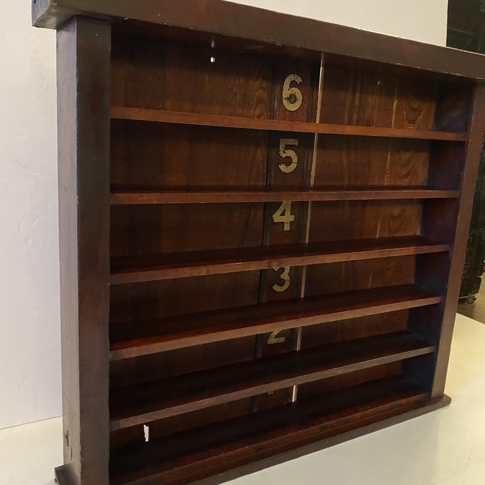 Antique ca. 1917 Brunswick-Balke-Collender BILLIARD WALL RACK w/Balls ...