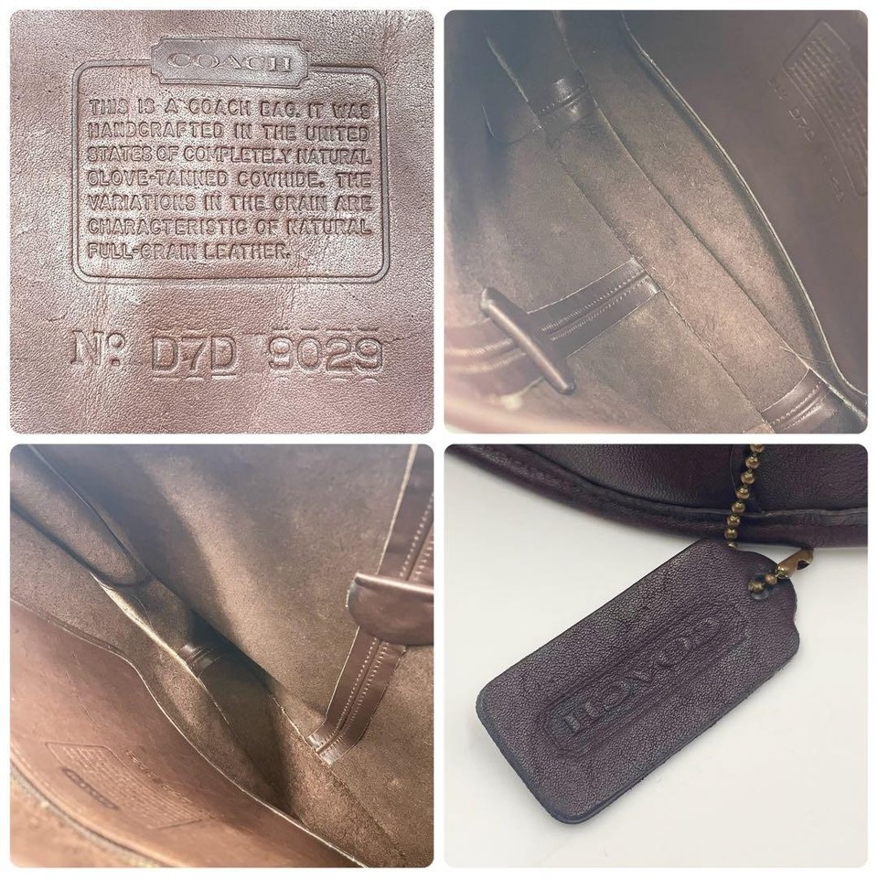 COACH 9029 Ergo Hobo Shoulder Bag Leather Brown Logo Charm Vintage From ...