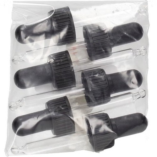 Mini Glass Bottles & Pipettes, 6 pcs. Pipettes - single (10 ml ...