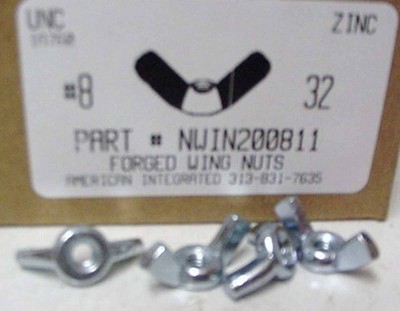 #8-32 Wing Nuts Cold Forged Steel Zinc Plated (25) | eBay