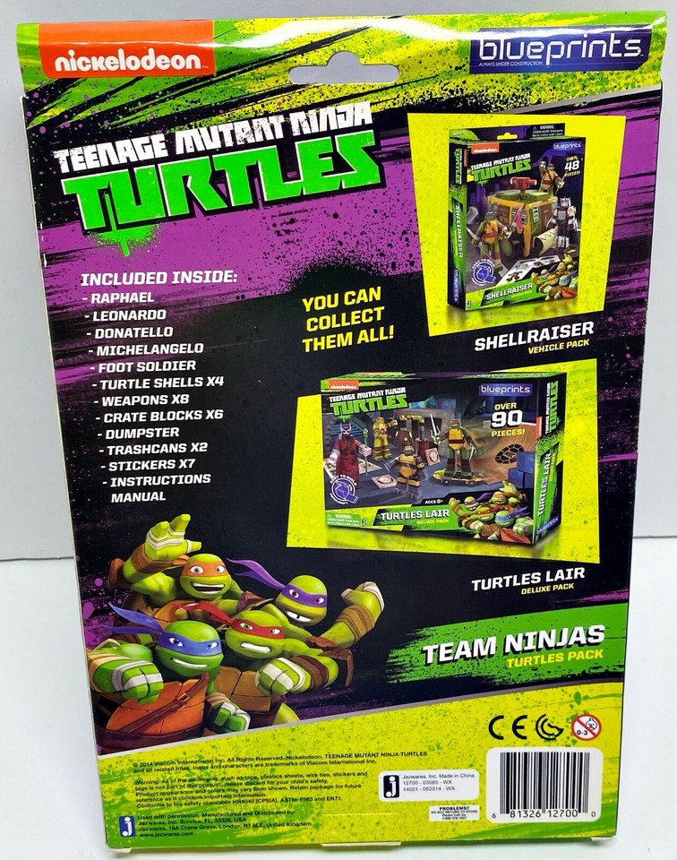 Teenage Mutant Ninja Turtles TMNT Blueprints 30 Piece Papercraft Set ...