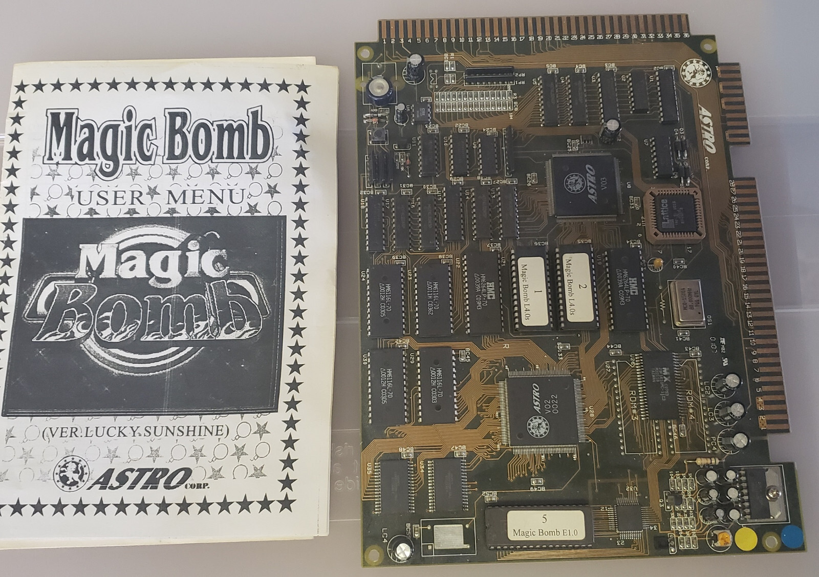 Magic Bomb game board Astro +manual Working new battery Cherry Master ...