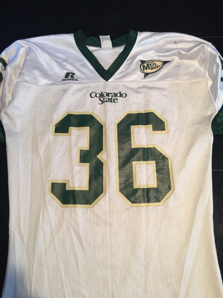 Game Worn Colorado State Rams Football Jersey Used #36 Size XL | eBay