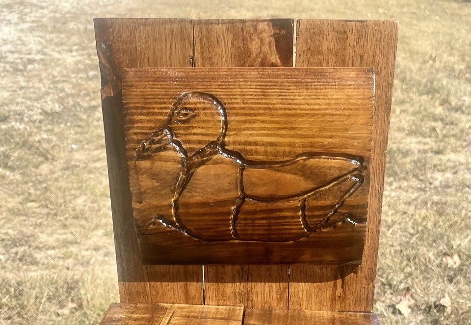 NEW-2 Hand Crafted & Hand Carved Weatherproof Duck Nesting Boxes w/ 4 ...