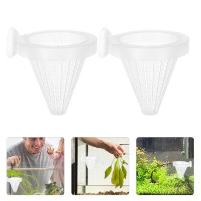 10PCS Cone Bloodworm Fish Feeder Red Funnel Tool Plastic Cone Basket ...