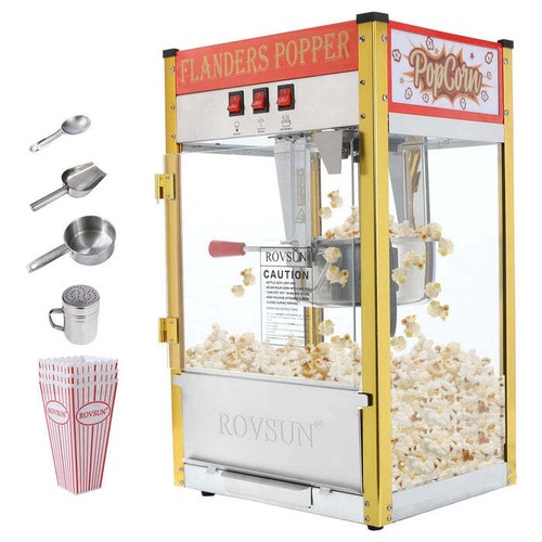 Commercial Popcorn Machine Maker Popper Countertop Style 8-Ounce Kettle ...