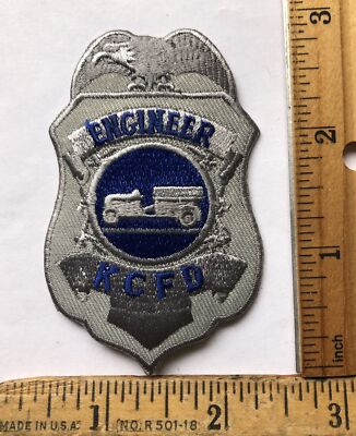 KCFD Engineer Iron On Patch Fire Department Rescue Kern County ...