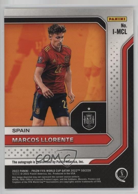 2022 Panini Prizm World Cup Qatar International Ink Marcos Llorente #I ...