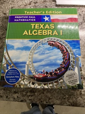 Texas Algebra 1 Hardcover Prentice Hall Mathematics Textbook 2008 ...