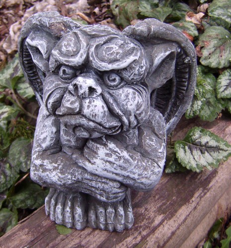 Latex gargoyle mold with plastic backup plaster concrete mould 5" H x 5 ...