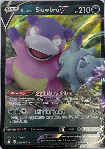 Pokémon TCG Darkness Ablaze Holo Ultra Rare Galarian Slowbro V | eBay