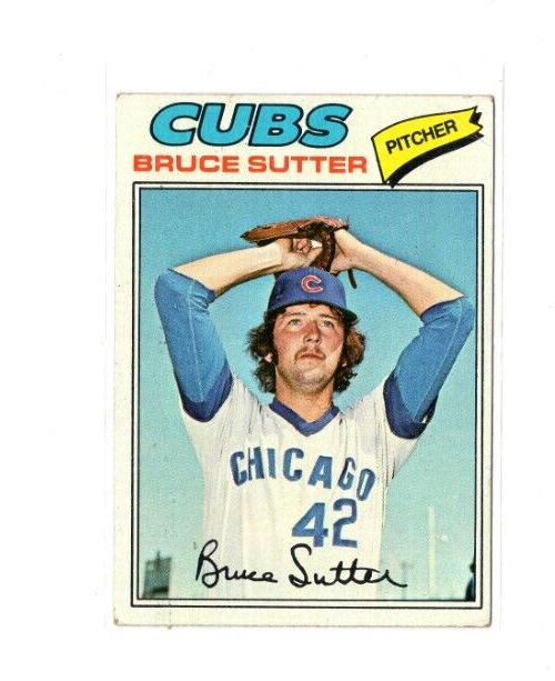 1977 Topps Bruce Sutter Rookie Card #144 poor/fair Chicago Cubs Hall of ...