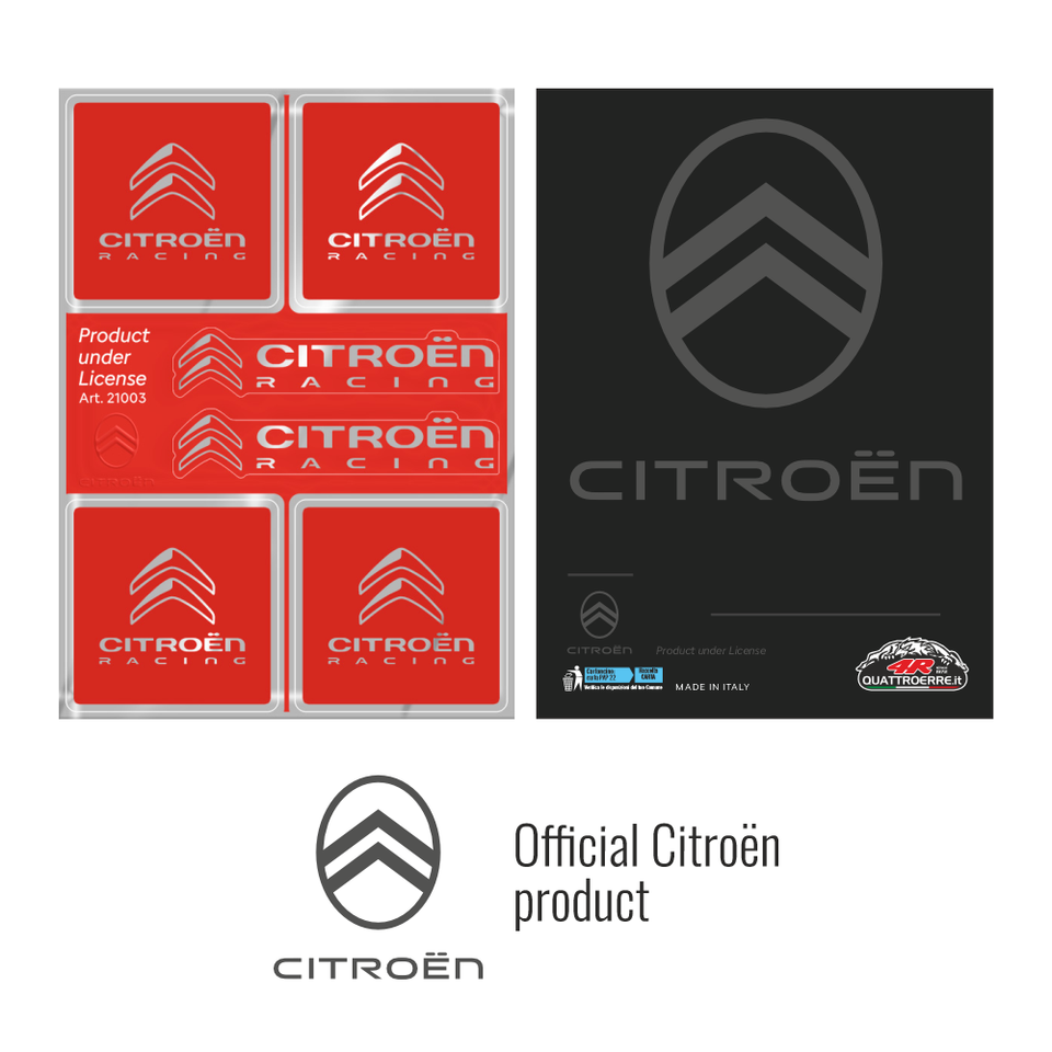 Stickers Citroen Racing Official 6 Logos, Red | eBay