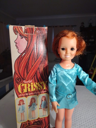 1969 Ideal Crissy Doll Blue Dress w/Original Box Clothes Shoes Nice ...