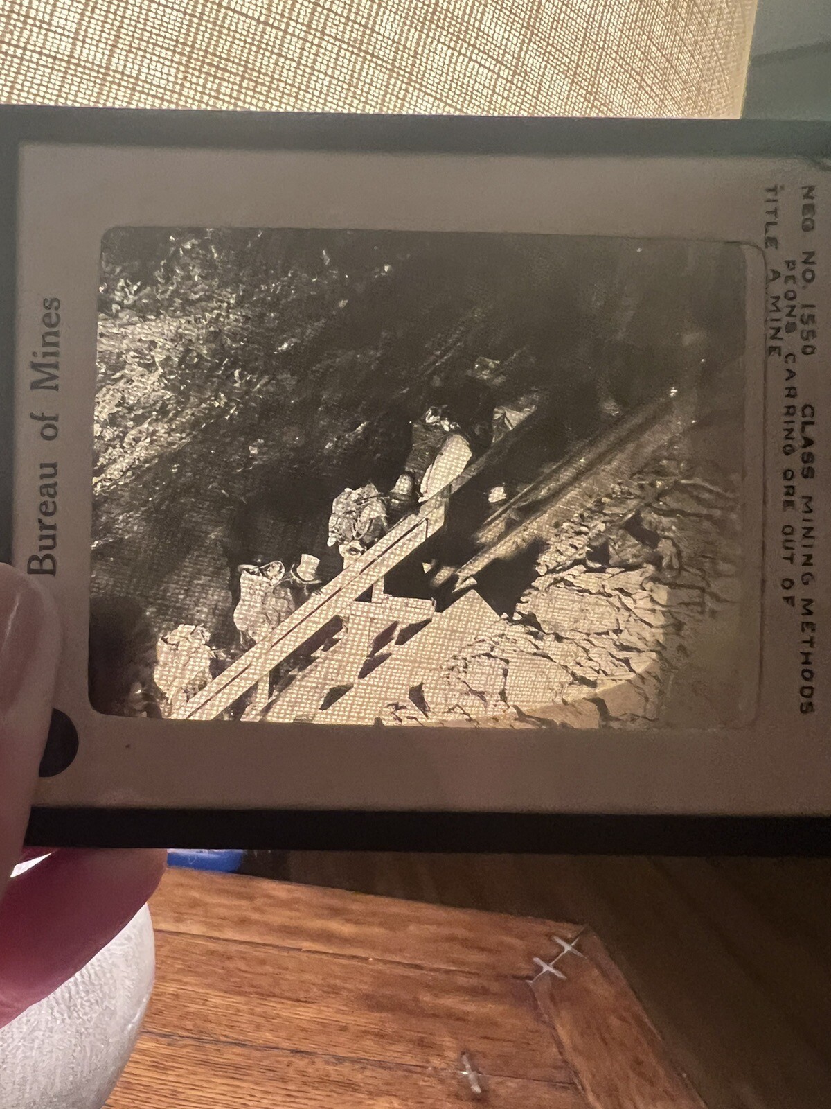 Antique U.S. Bureau of Mines Glass Slide Mining Methods Coal Mine Peons ...