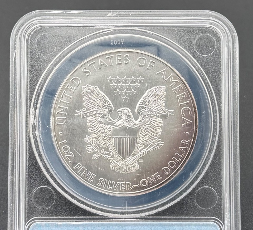 2011 S Silver Eagle $1 1ozt. .999 Silver ANACS Uncirculated 25th ...