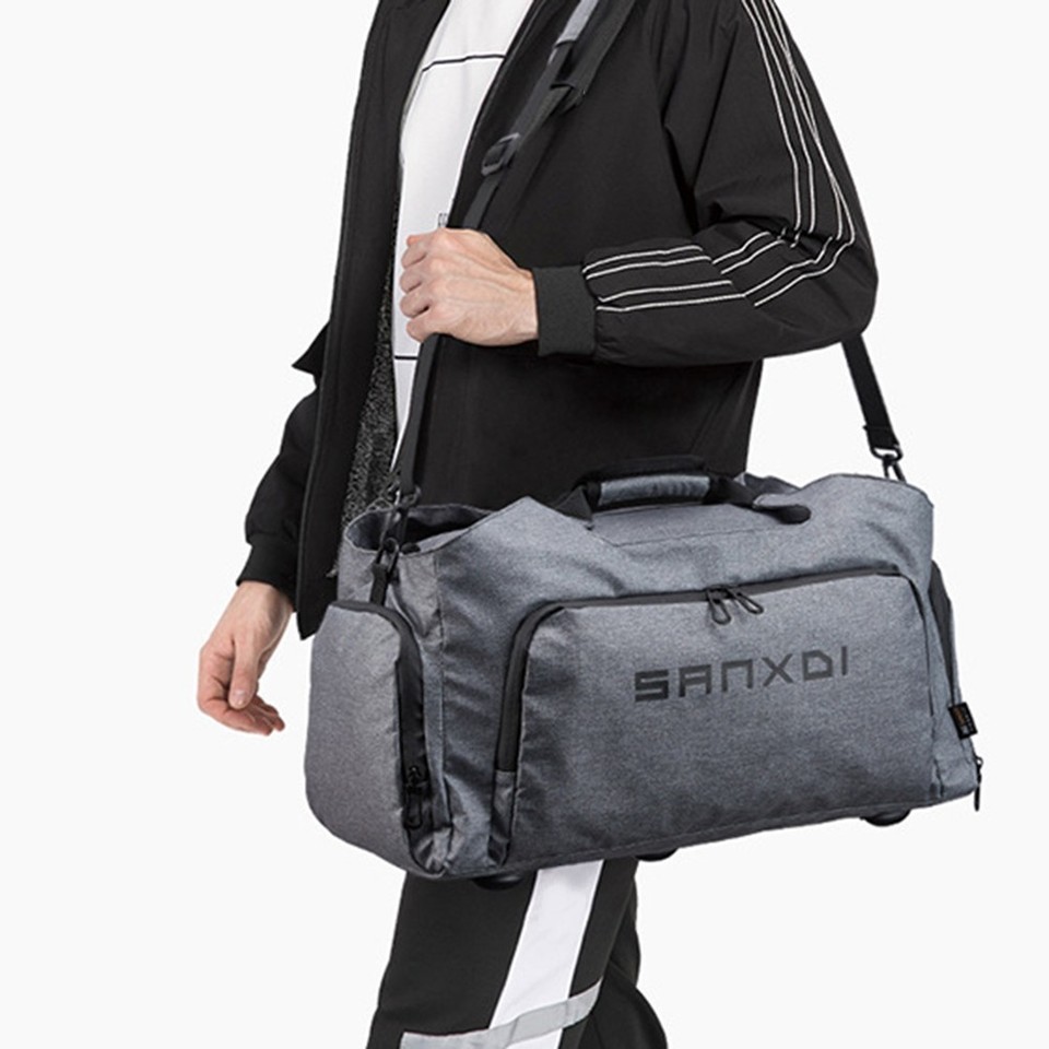 50L Sports Duffel Bag With Separate Shoe Section and Wet Dry ...