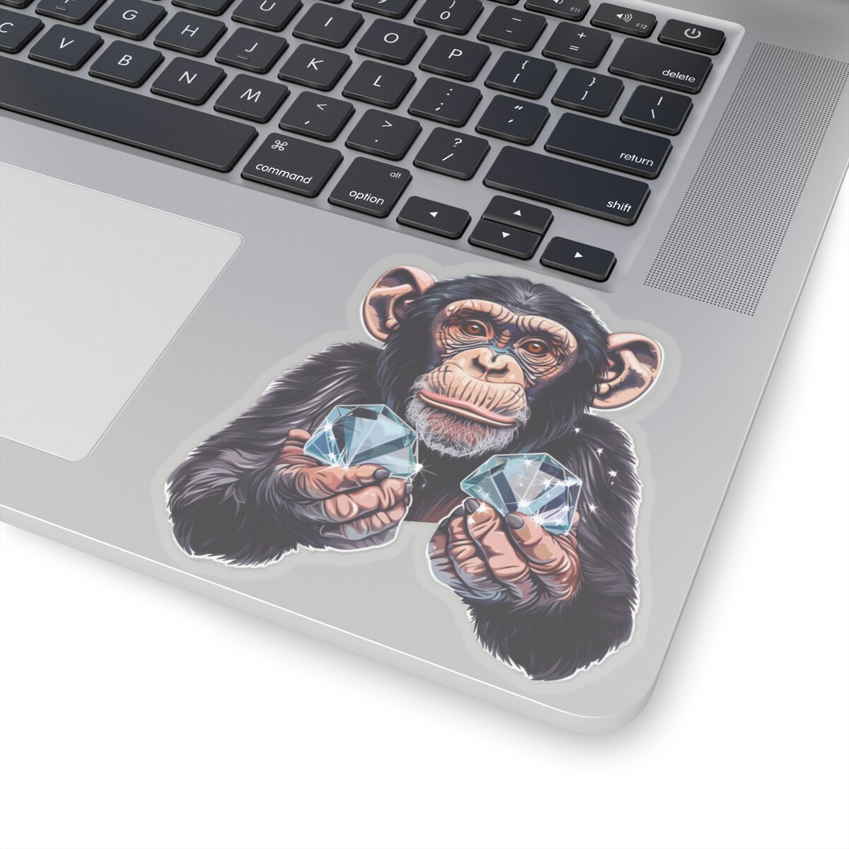 Diamond Hand GME Apes Meme Stonk To the Moon Holder Kiss-Cut Vinyl ...