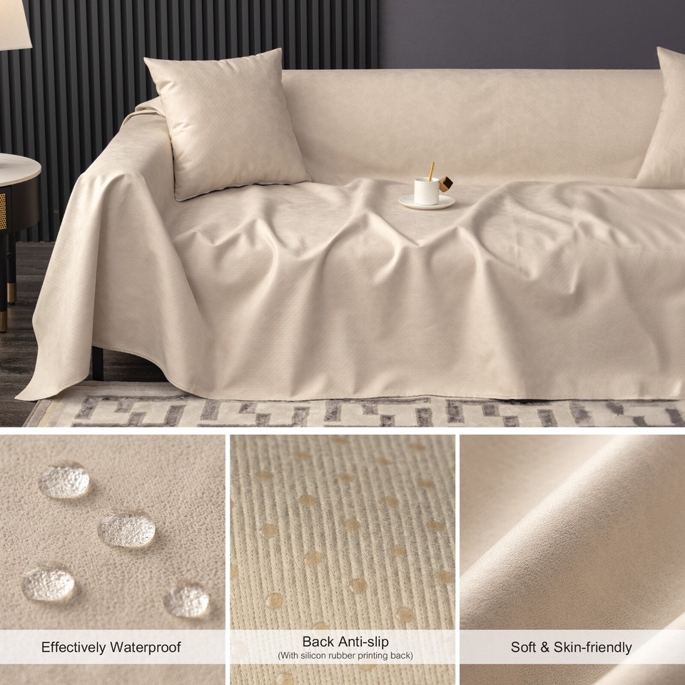 Fully Waterproof Sofa Cover Scratch Resistant Couch Non-Slip Furniture ...