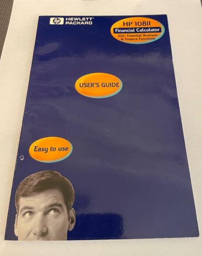 Hewlett HP 10BII Financial Calculator User's Guide Manual Only (No ...