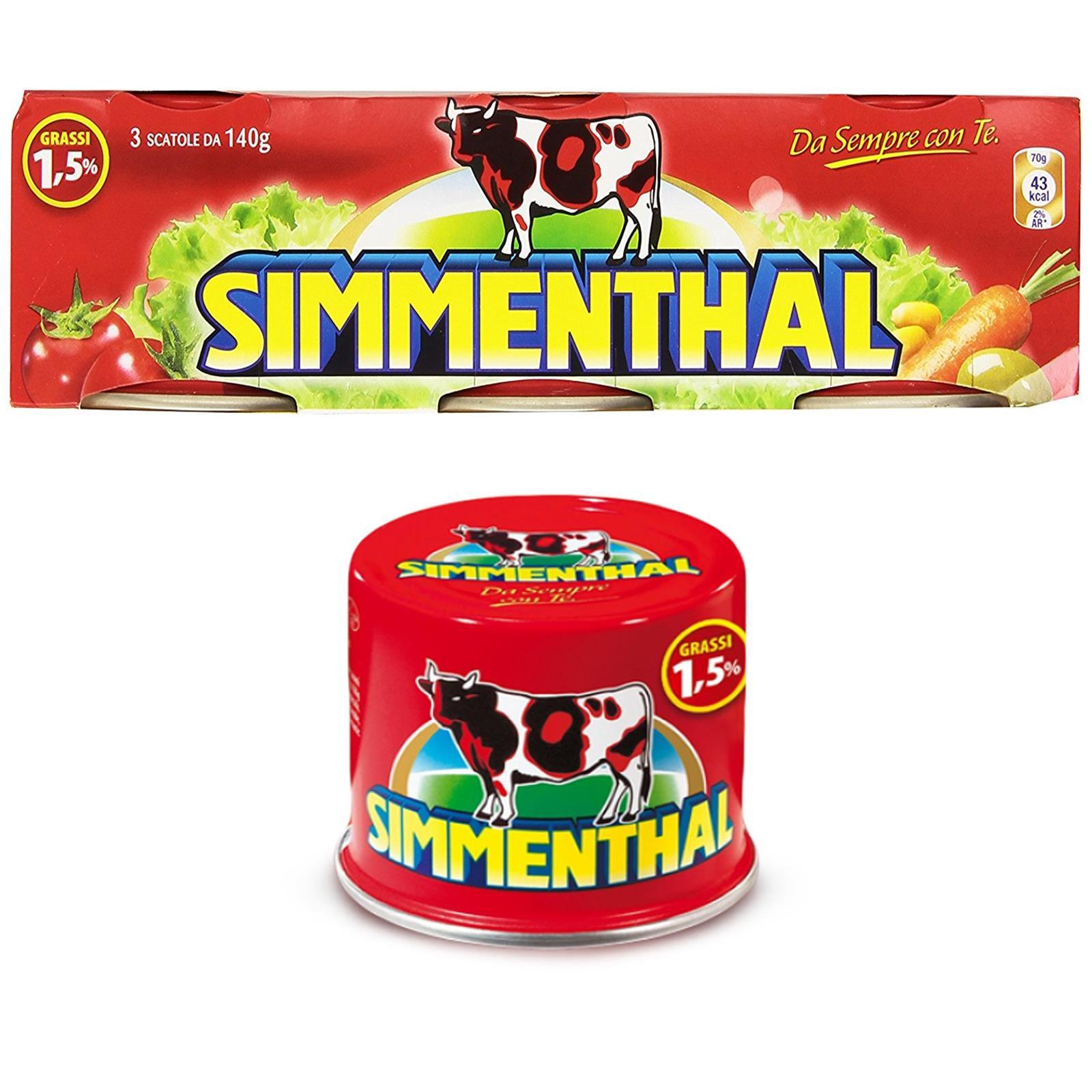 CARNE IN SCATOLA SIMMENTHAL 3 SCATOLE DA 140 GRAMMI SIMMENTAL PIATTO ...