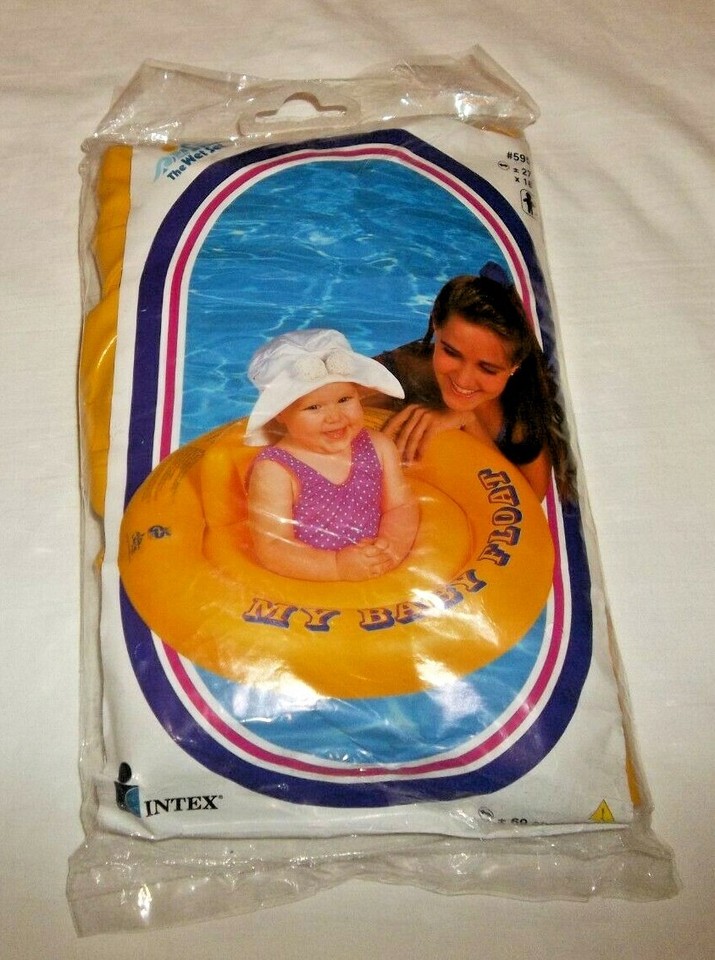 NOS Vintage 1997 Intex Wet Set Yellow My Baby Rubber Pool Float 59574 ...
