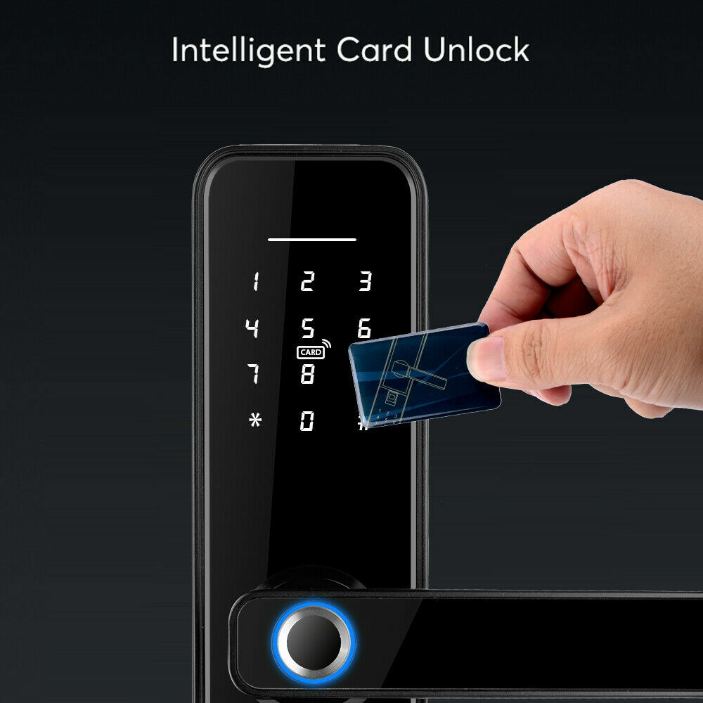 Electronic Smart Door Lock WiFi APP Fingerprint Card Password Key Home ...
