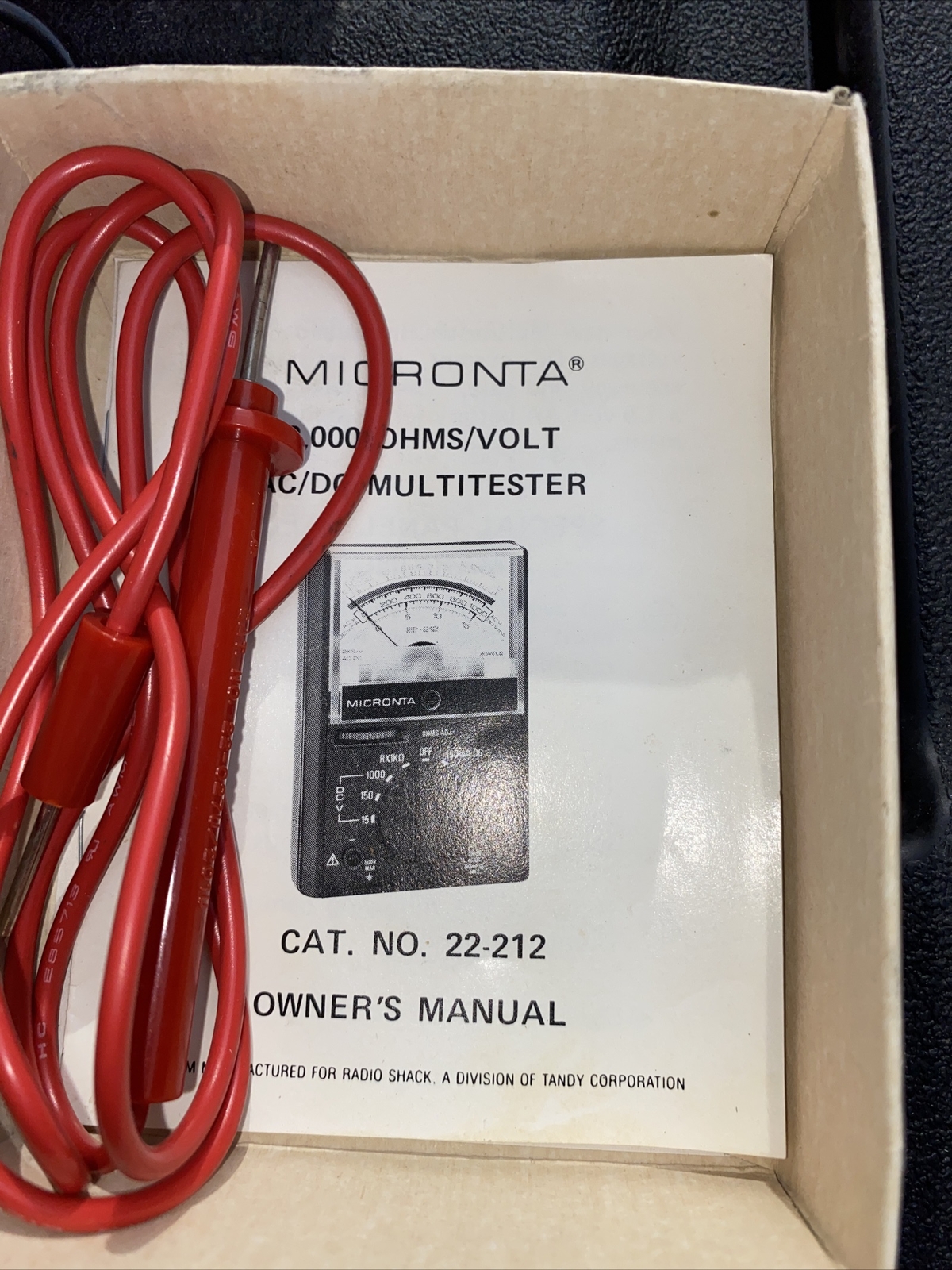 Vintage Micronta 8 Range Multitester Model 22-212 Boxed for sale online ...