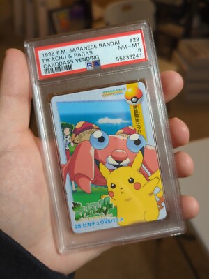 Pokemon Japanese Bandai Carddass Anime Collection #28 Pikachu & Paras ...