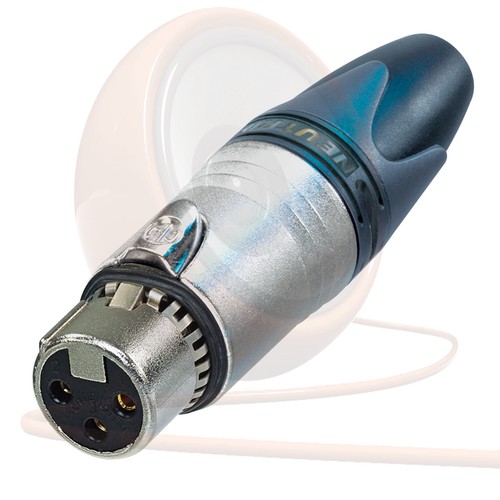 Neutrik 3 Pin NC3FXX-EMC Female XLR Connector. Silver Body, Gold Pins ...