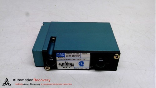 MAC VALVE 92B-FAB-000-DM-DJAP-IDJ, SOLENOID VALVE, 3A, 240VAC,, NEW ...